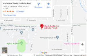 Christ Our Savior Catholic Parish – Located in Santa Ana, California